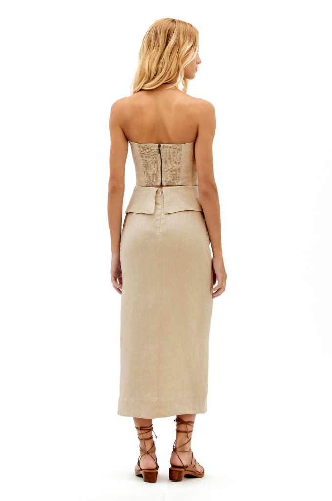 Saia Midi Bethany Detalhe Natural - ViX Paula Hermanny - Loja Clareo